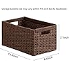 Amazon.com: joybest Wicker Storage Baskets for Shelves, Rectangular ...