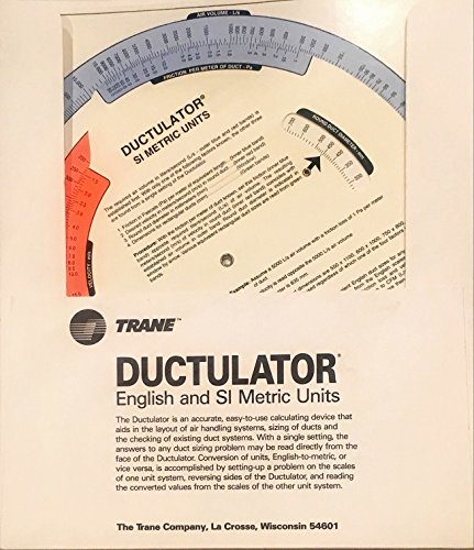 Ductulator English and SI Metric Units (Trane Air Conditioning): Trane ...