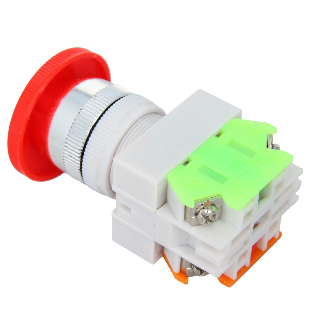 Buy Fielect 660V 10A Emergency Stop Push Button Switch Self-Locking ...