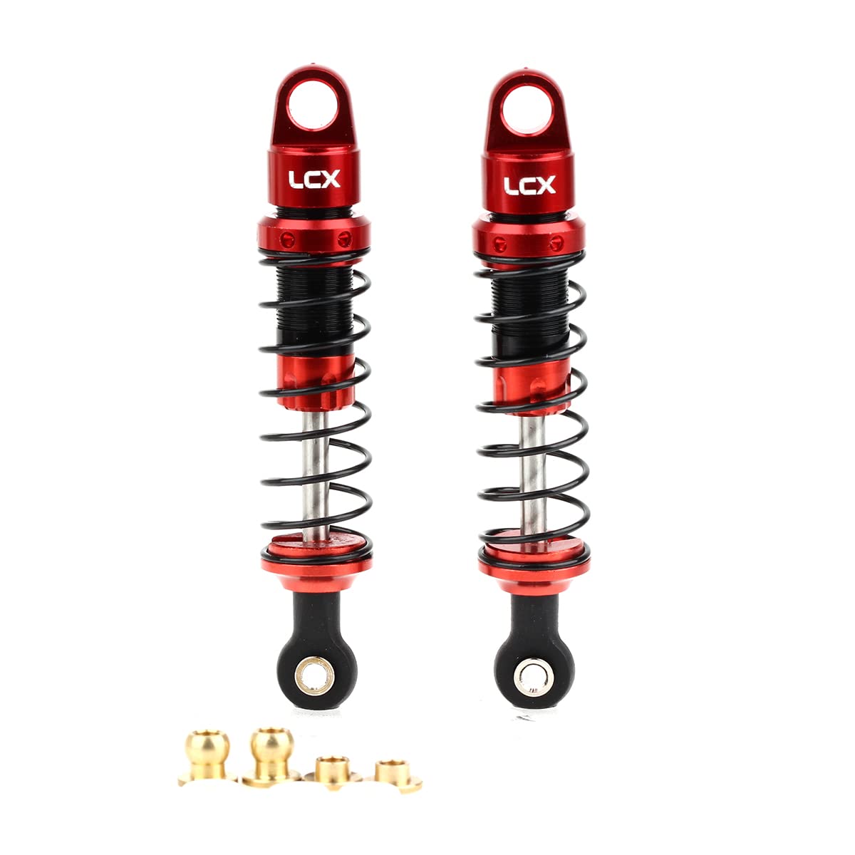 Amazon.com: LCX Racing 1/10th RC Crawler Car 2PCS Red 70mm Metal ...