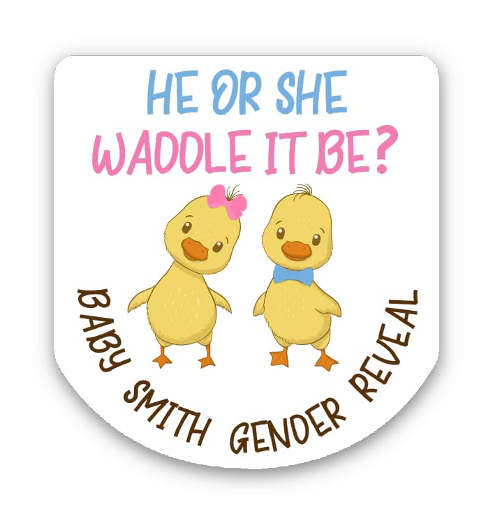 Amazon.com: Gender Reveal Waddle It Be Baby Duck Party Favor Hand ...