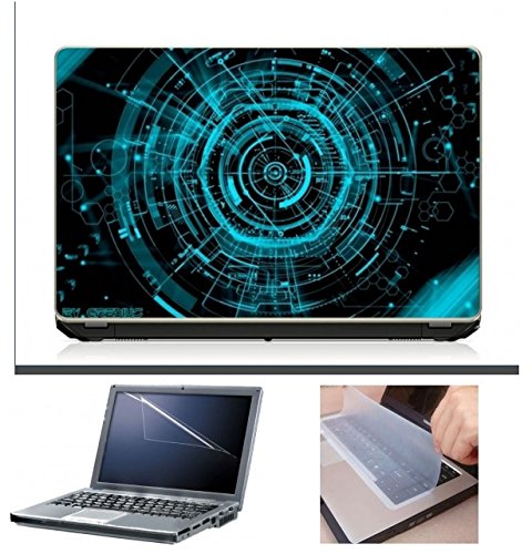 Amazon.in: Buy Laptop Skin (Abstract Blue Circles) + Screen Guard ...