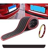 Rear Bumper Protector for Cars, Black Rear Bumper Guard Trunk Rubber ...