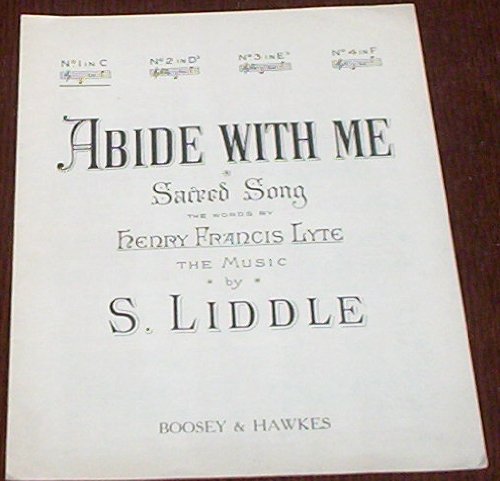 Abide With Me S. Liddle 1924 Large rare Sheet Music 12" x 10" approx ...