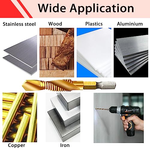 Snapklik.com : ANPTGHT Combination Drill & Tap Bit Set, 13PCS Titanium ...