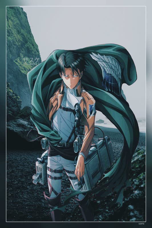 Levi Ackerman Poster For Home Office And Student Room Wall (12x18 ...