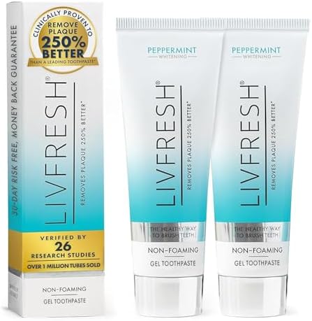 Amazon.com : LIVFRESH Toothpaste Gel, Clinically Proven to Remove ...