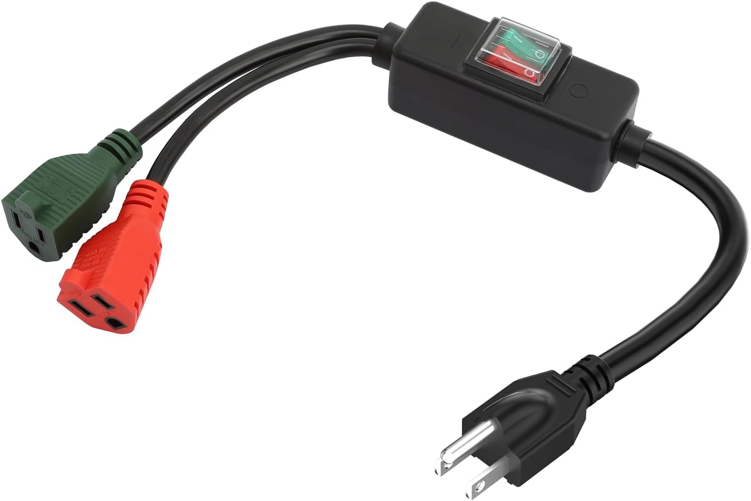 Amazon.com: Joinfworld Switched Extension Cord 8 Ft Outdoor 14AWG 3 ...