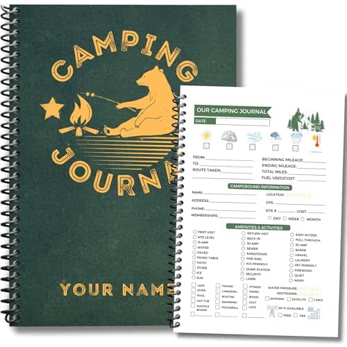 Amazon.com: Custom Camping Journal Logbook | Campsite Log Book Tracks ...