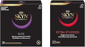 Amazon.com: SKYN Elite – 36 Count – Ultra-Thin, Lubricated Latex-Free Condoms & Extra Studded ...