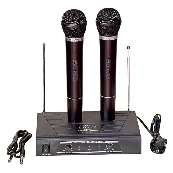 kh Professional Duel VHF Series Microphones Two Cordless Microphone for ...