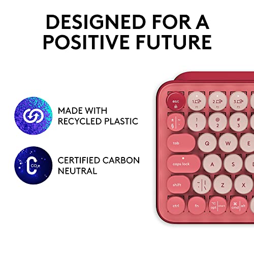 Logitech POP Mechanical Wireless Keyboard with Customizable Emoji Keys ...
