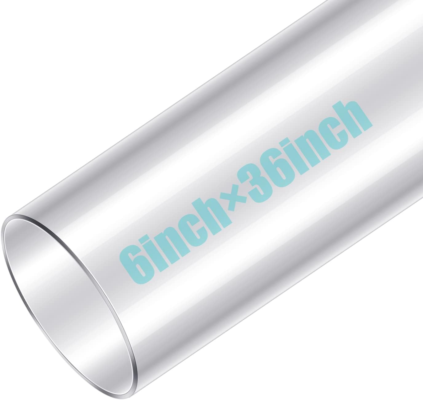 Amazon.com: 6 Inch Diameter Clear PVC Schedule 40 Pipe [Pipe ID 6.031 ...