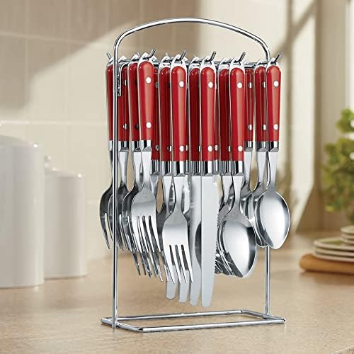 Amazon.com: Montgomery Ward 20-Piece Hanging Flatware Set with Rack ...