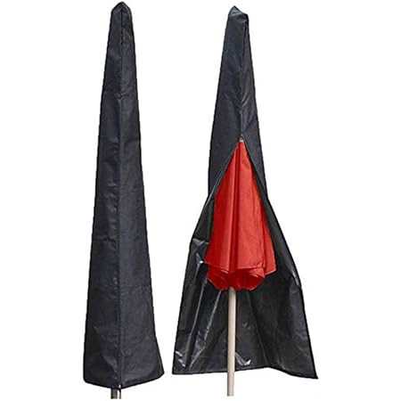 Cover for Parasol, Weatherproof Outdoor Zipper Parasol Umbrella Cover ...
