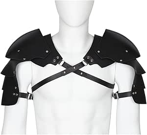 Amazon.com: IWBSIEID Medieval Steampunk Shoulder Armor Retro PU Leather ...