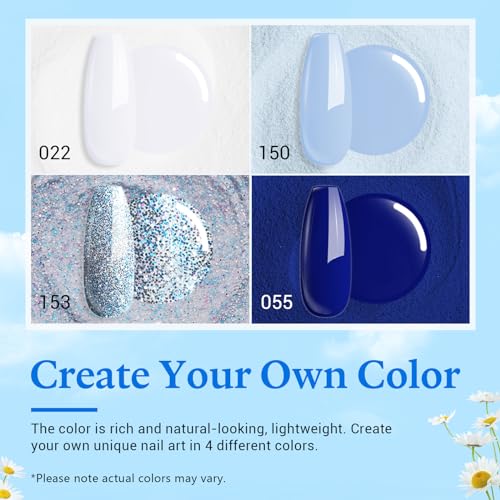 Snapklik.com : AZUREBEAUTY Dip Powder Nail Kit, Summer Aquarius White ...