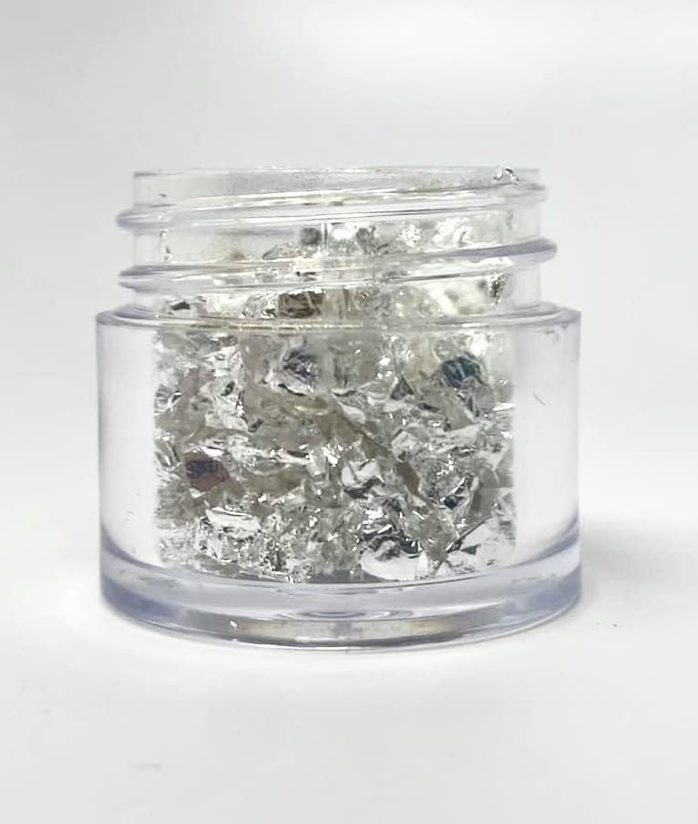 Amazon.com : 24 Karat Edible Genuine Silver Leaf Flakes - 30mg ...