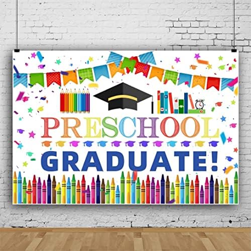 Amazon.com: Large Preschool Graduation Backdrop for Kids Photography ...