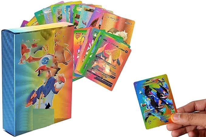 55 PCS Rainbow Foil Card Assorted Cards TCG Deck Box - V Series Cards ...