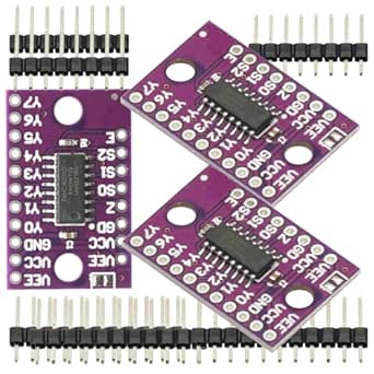 3 Pcs 74HC4051 8 Channel Analog Multiplexer Selector Module Multiplexers Distributor Resolver ...