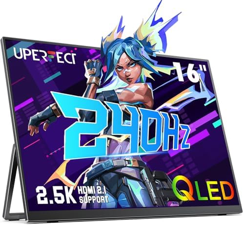 Amazon.com: UPERFECT 2.5K 240Hz QLED Portable Monitor, 16" 2560x1600 ...