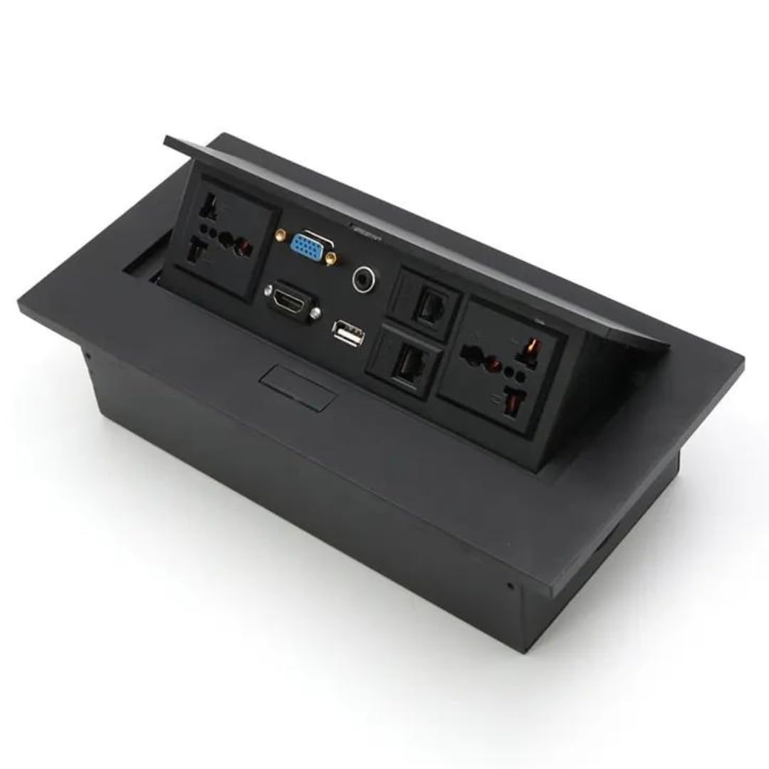 COOLCOLD Hydraulic Cable Cubby Popup Box with HDMI Connector, VGA ...