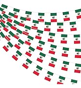 Amazon.com : 32.8ft 38 Pcs Rectangle Mexico Pennant Flags Banner - Mini ...