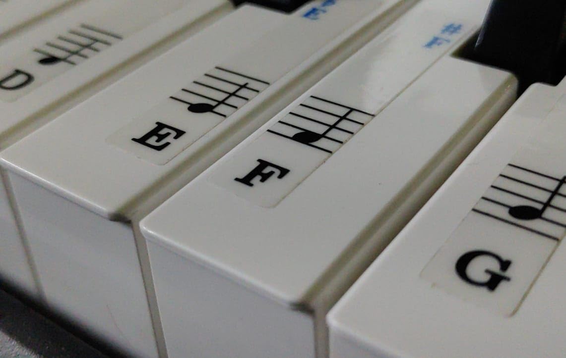 CLEFFS Vinyl Symphony Pro Piano/Keyboard Self-Adhesive Stickers For ...