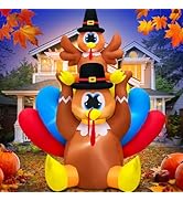 Amazon.com: 10FT Thanksgiving Inflatable Turkey Pumpkin with Corn ...