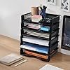 Lasbily 6 Layers Stackable Office Desktop Paper Document Organizer Rack ...
