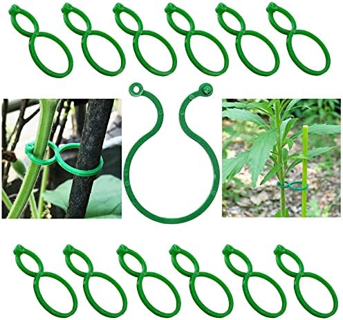 FJD 150Pcs Garden Plant Clips Plant Support Clips Twisty Plant Rings ...