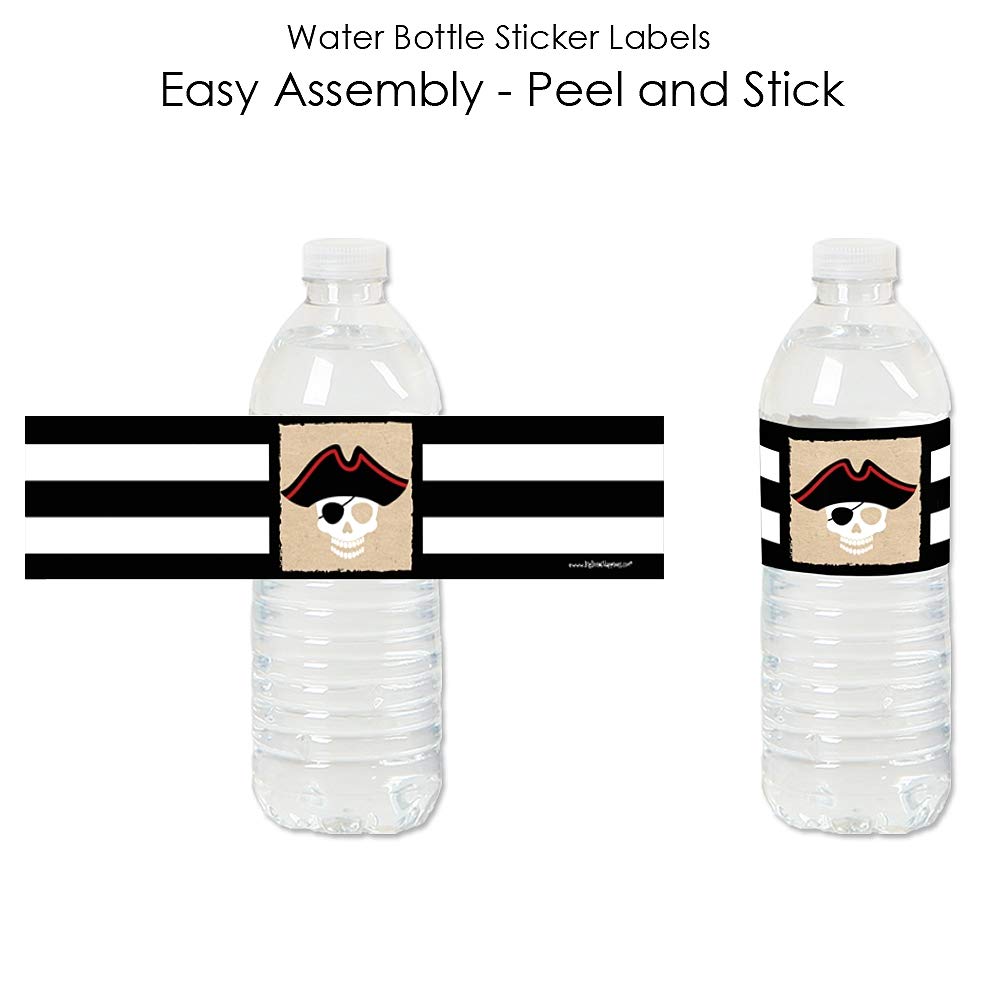 Printable Pirate Water Bottle Labels