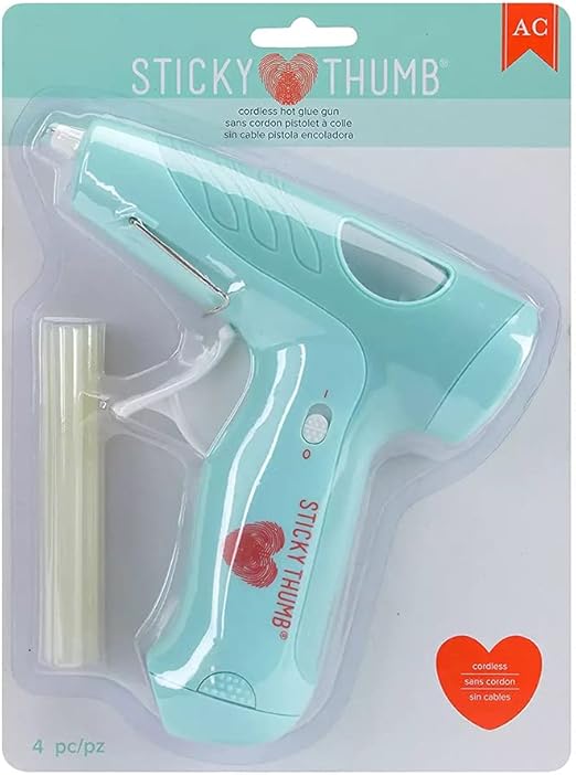 Amazon.com: American Crafts Sticky Thumb Cordless Hot Glue Gun with ...