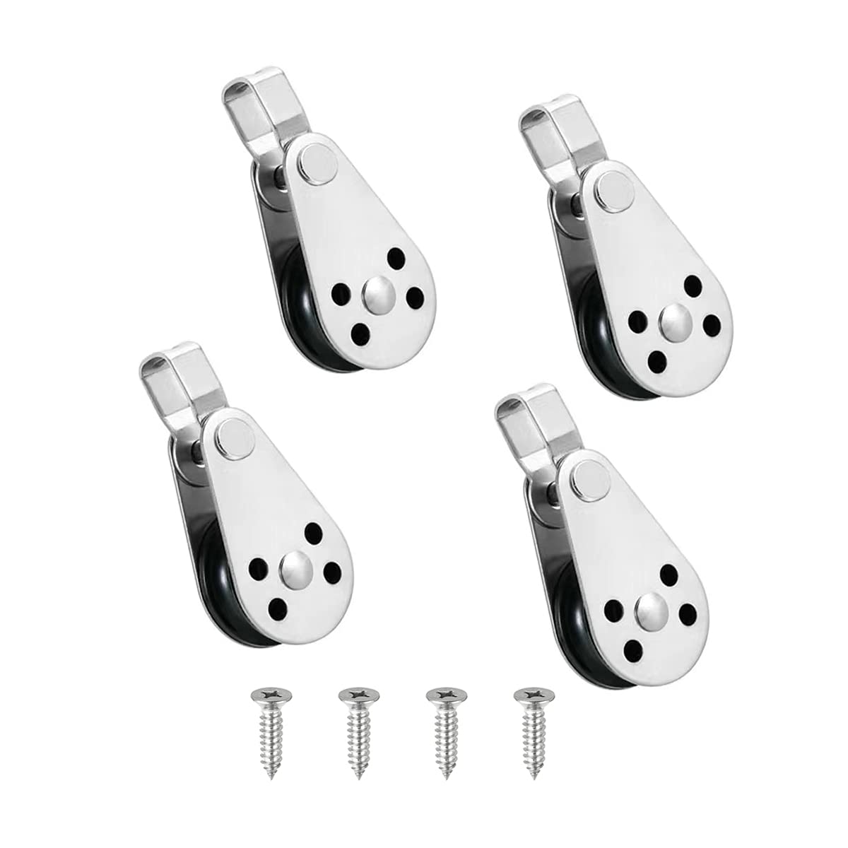 Buy Lsahyong Stainless Steel 316 Pulley Blocks Rope Runner Kayak Boat ...