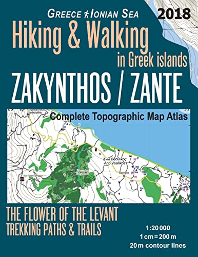 Zakynthos Zante Complete Topographic Map Atlas 1 20000 Greece Ionian ...