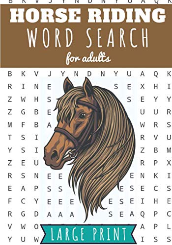 Horse Riding Word Search: Horse Word Search Challenging Puzzle book For ...