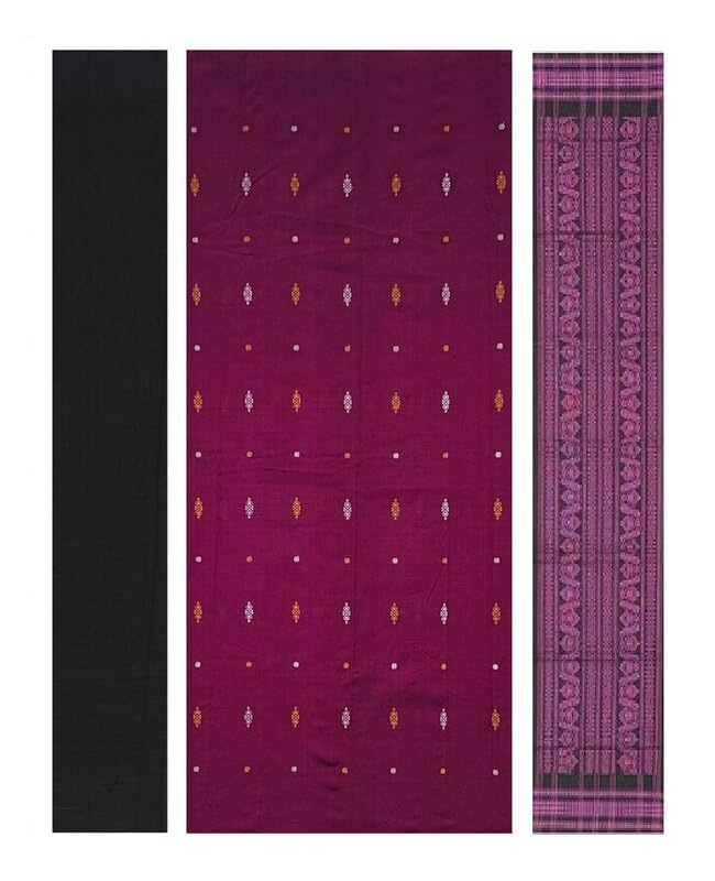 Buy OdiKala Sambalpuri silk bapta dress material set (Traditional ...