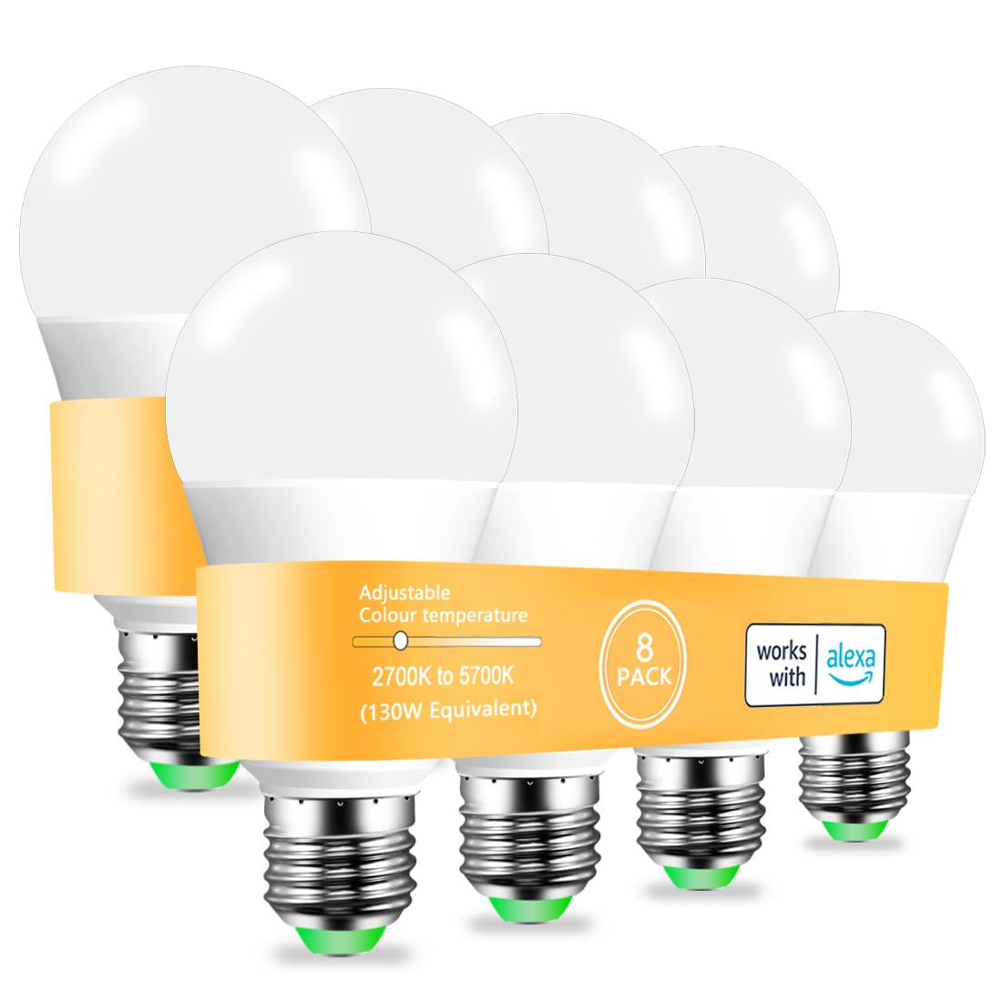 MELPO Alexa Light Bulb 130W Equivalent, Smart Light Bulbs Warm White to ...