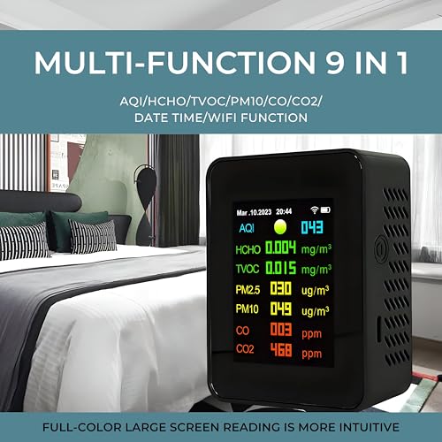 DeWire 9-in-1 WiFi Air Quality Monitor: Breathe Easy Like Never Before!