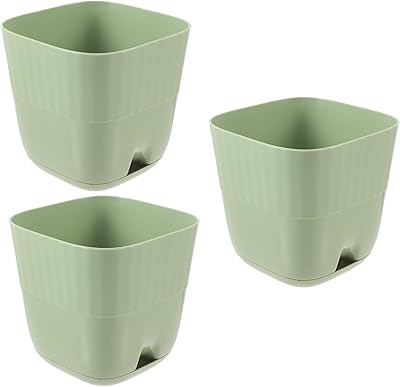 Amazon.com : Singhoow 2 Sets 6 Inch Glass Planter with Drainage Hole ...