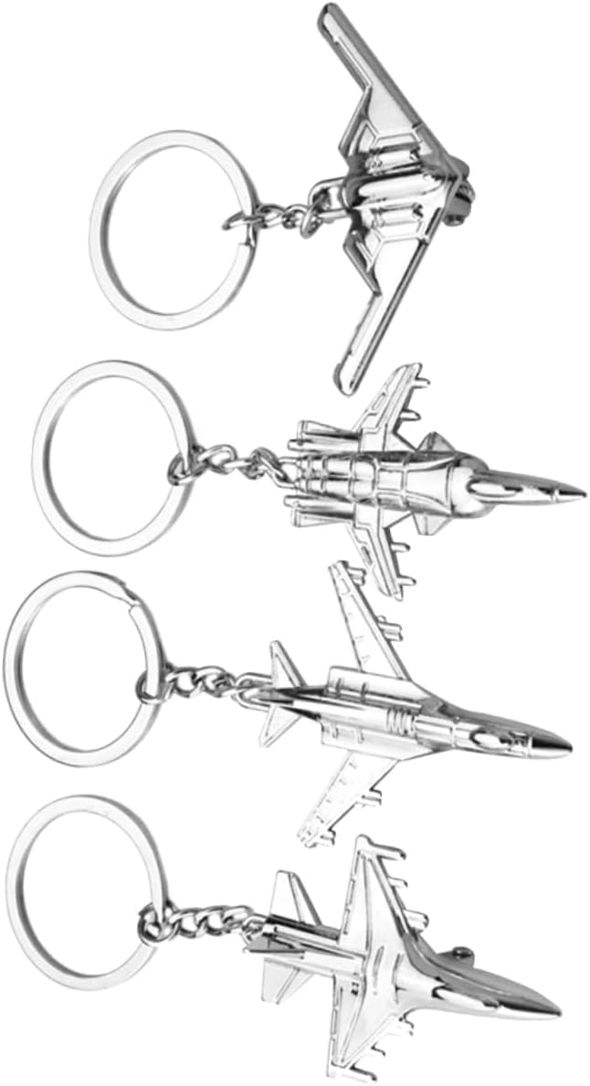 Amazon.com: Honbay 6PCS Metal Airplane Keychain Creative 3D Aircraft ...