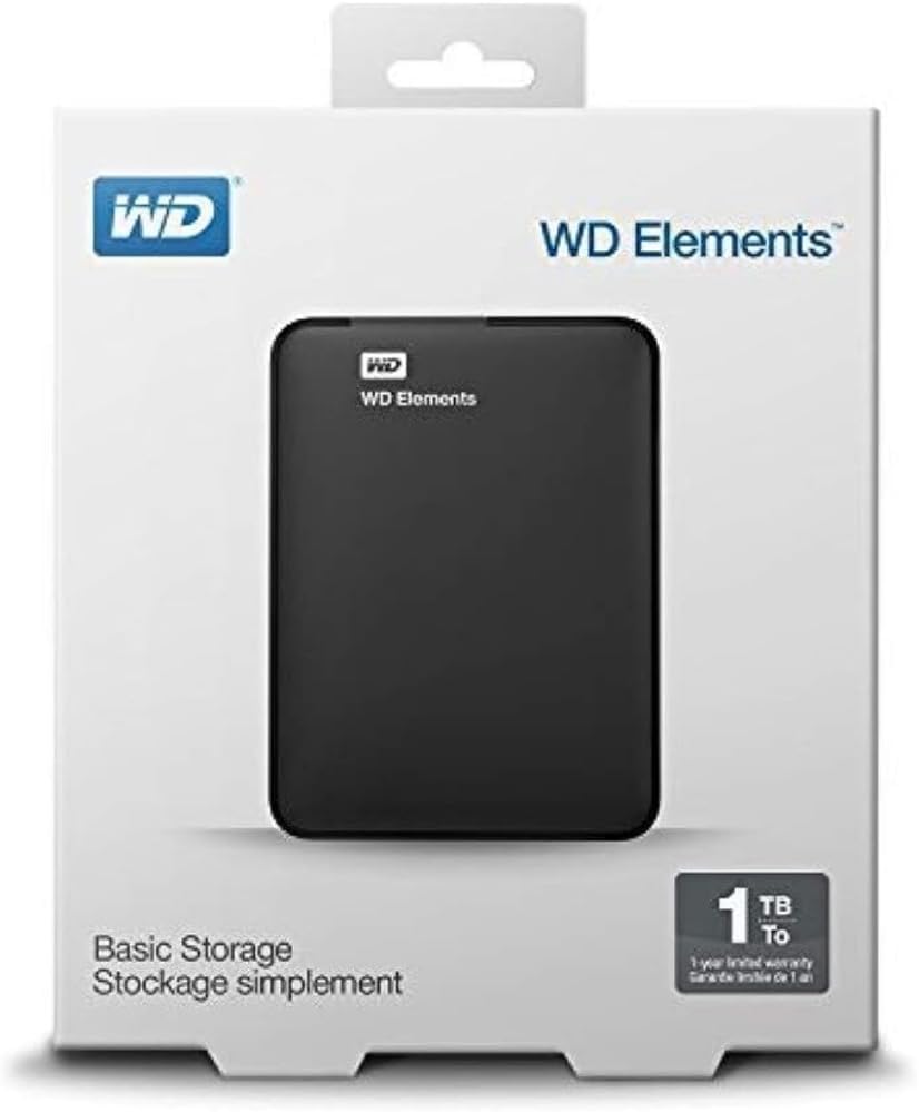 Amazon.com: Western Digital WDBUZG0010BBK Drive 1TB Elements Portable ...