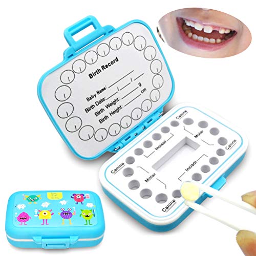 Baby Teeth Keepsake Box Kids Tooth Container Storage Holder Organizer ...