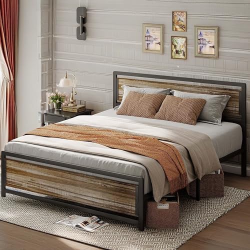 Amazon.com: Hollywood Bed Frames Enforce Base Platform, Queen, Gray ...
