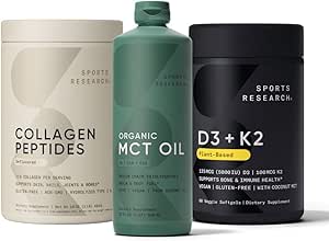 Amazon.com: Sports Research Collagen Peptides Hydrolyzed Type 1 & 3 Collagen Powder Protein ...