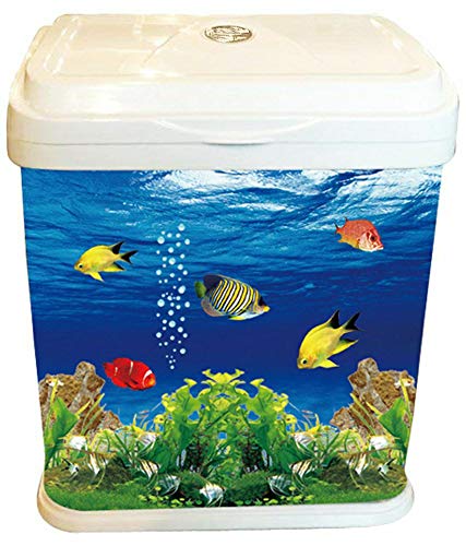 FlikFinz Glass Moulded Fish Aquarium Tank for Home or Office with LED ...