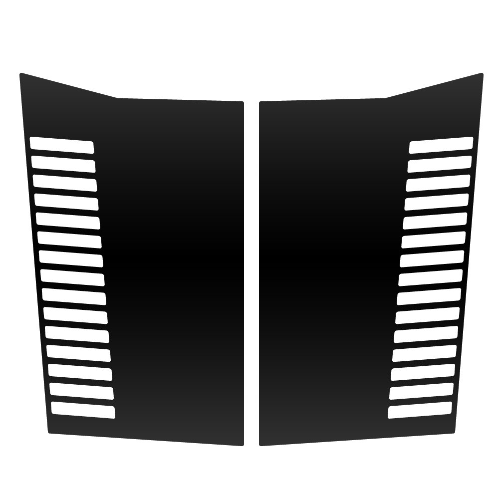 Amazon.com: Auto Vynamics Matte Black Vinyl Hood Decal Kit - Vents ...