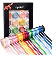 Amazon.com: 20 Colors 100 Yard Satin Ribbon Fabric Ribbon Silk Ribbon ...