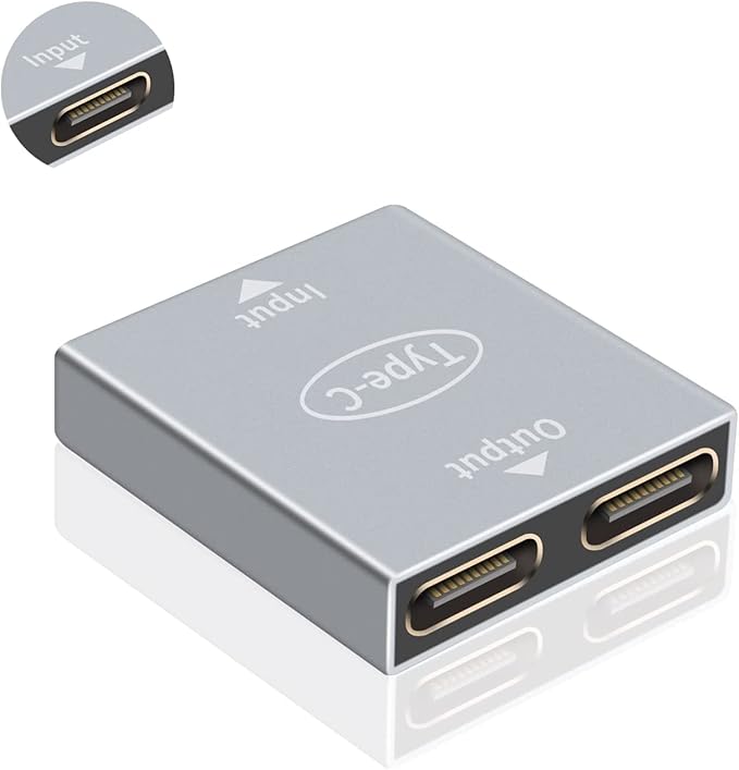 MICROWARE USB C Splitter, Dual USB C Coupler, Unidirectional ...